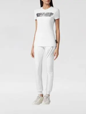 PLEIN SPORT Cotton T-shirt With Laminated Logo