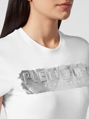 PLEIN SPORT Cotton T-shirt With Laminated Logo