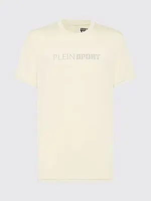 PLEIN SPORT Cotton T-shirt With Printed Logo - Grey
