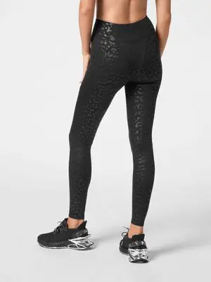 PLEIN SPORT Embellished Leopard Print Leggings