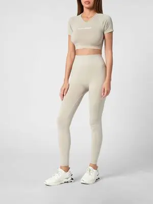 PLEIN SPORT Technical Stretch Fabric Leggings - Grey