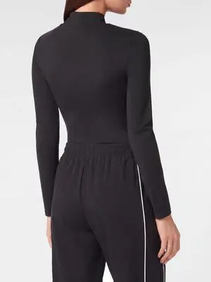 PLEIN SPORT Long Sleeve Zip-up Bodysuit