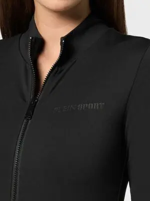 PLEIN SPORT Long Sleeve Zip-up Bodysuit