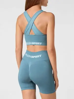 PLEIN SPORT Sporty Top - Gnawed Blue
