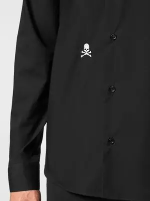 Philipp Plein Cotton Poplin Shirt - Black