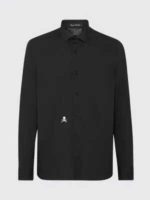 Philipp Plein Cotton Poplin Shirt - Black