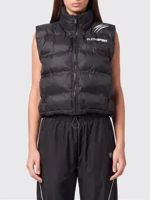 PLEIN SPORT Padded Quilted Nylon Gilet - Black