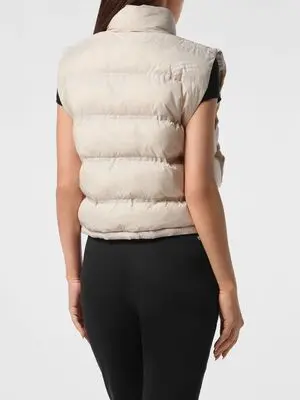 PLEIN SPORT Padded Quilted Nylon Gilet - Grey