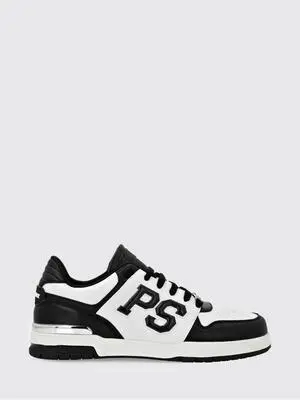 PLEIN SPORT Leather Lace-up Sneakers With Embossed Logo - Black
