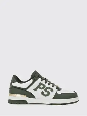 PLEIN SPORT Leather Lace-up Sneakers With Embossed Logo - Green