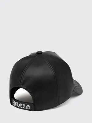 Philipp Plein Leather Baseball Cap - Black