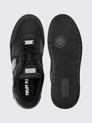 Philipp Plein Leather And Mesh Sneakers - Black 1