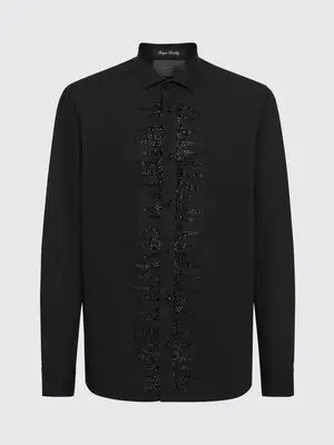 Philipp Plein Cotton Poplin Shirt With Rhinestones