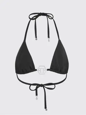 Philipp Plein Embellished Triangle Bikini Top - Black