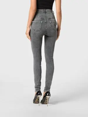 Philipp Plein High Rise Skinny Jeans - Grey
