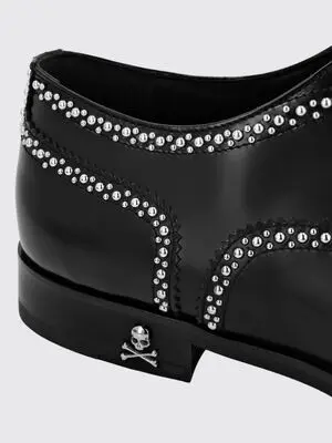 Philipp Plein Leather Derby Shoes With Micro Studs