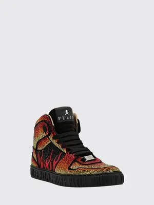 Philipp Plein Embellished Suede High Top Sneakers