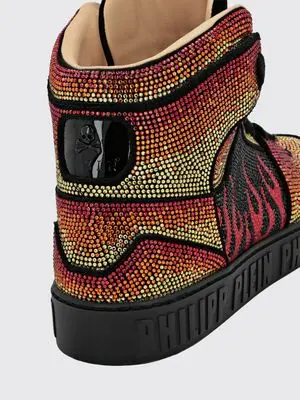 Philipp Plein Embellished Suede High Top Sneakers