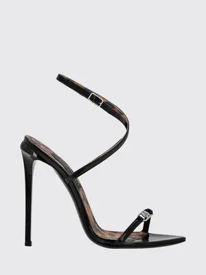 Philipp Plein Patent Leather Stiletto Sandals - Black