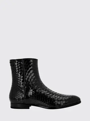 Philipp Plein Python Leather Ankle Boots - Black