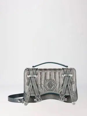 Philipp Plein Leather Bag With Studded Accents - Turquoise