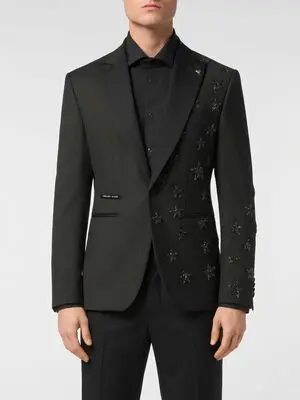 Philipp Plein Embellished Star Blazer - Black
