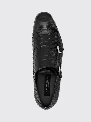 Philipp Plein Python Leather Monk Strap Shoes
