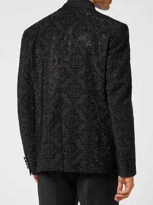 Philipp Plein Embellished Logo Blazer