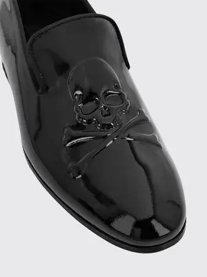 Philipp Plein Patent Leather Loafers With Embossed Skull