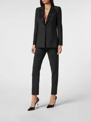 Philipp Plein Embellished Lapel Blazer