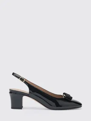 FERRAGAMO Vara Patent Leather Slingback Pumps - Black