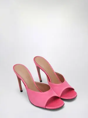 Attico Betta Satin Mules - Fuchsia