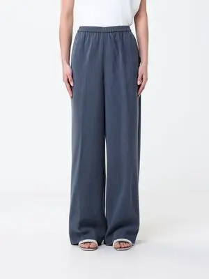 Emporio Armani Pinstriped Jersey Palazzo Trousers - Grey