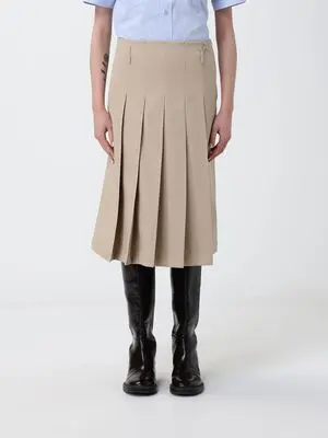 A.p.c. Pleated Midi Skirt - Beige