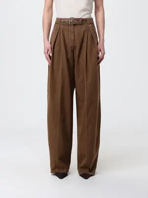 Blumarine Wide Leg Cotton Trousers - Brown