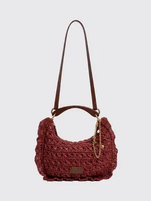 TWINSET Crochet Raffia Shoulder Bag