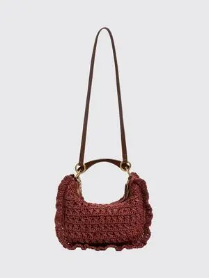 TWINSET Crochet Raffia Shoulder Bag