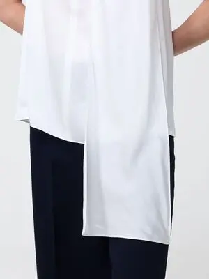 Max Mara Sleeveless Scarf Collar Blouse - White