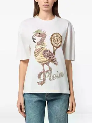 Philipp Plein Embellished Open Back T-shirt
