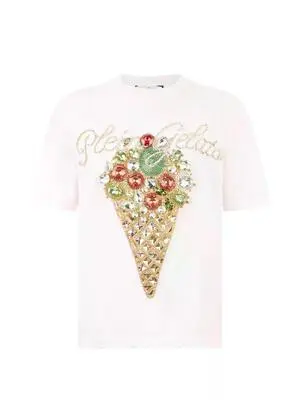 Philipp Plein Embellished T-shirt - Pink