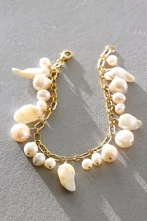 ATMA PREMA Freshwater Charm Bracelet - Pearl