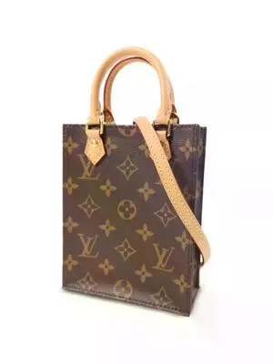 LOUIS VUITTON Petit Sac Plat Monogram Tote Bag