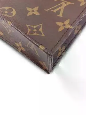 LOUIS VUITTON Petit Sac Plat Monogram Tote Bag