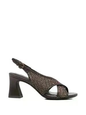 TAMARIS Woven Crossover Sandals - Brown