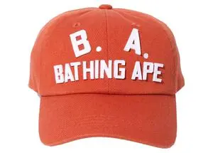 A BATHING APE B.a. Washed Twill Cap - Orange