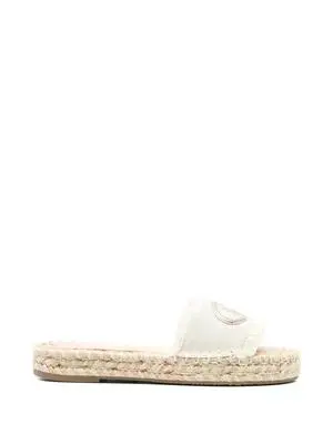 Liu Jo Logo-plaque Frayed Espadrilles - Neutrals