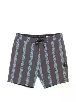 VISSLA Graphic Print Swim Shorts - Grey