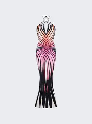 Roberto Cavalli Halterneck Sleeveless Printed Jumpsuit - Pink