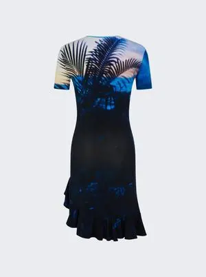 Rabanne Printed Jersey Mini Dress