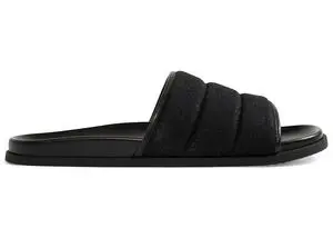 Gucci Padded Gg Canvas Slide Sandal - Black